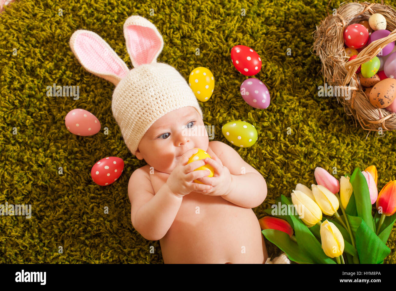 Baby Easter bunny Stock Photo - Alamy