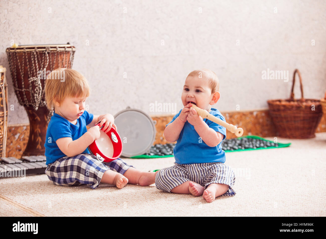 Boys with musical instruments Stock Photo - Alamy