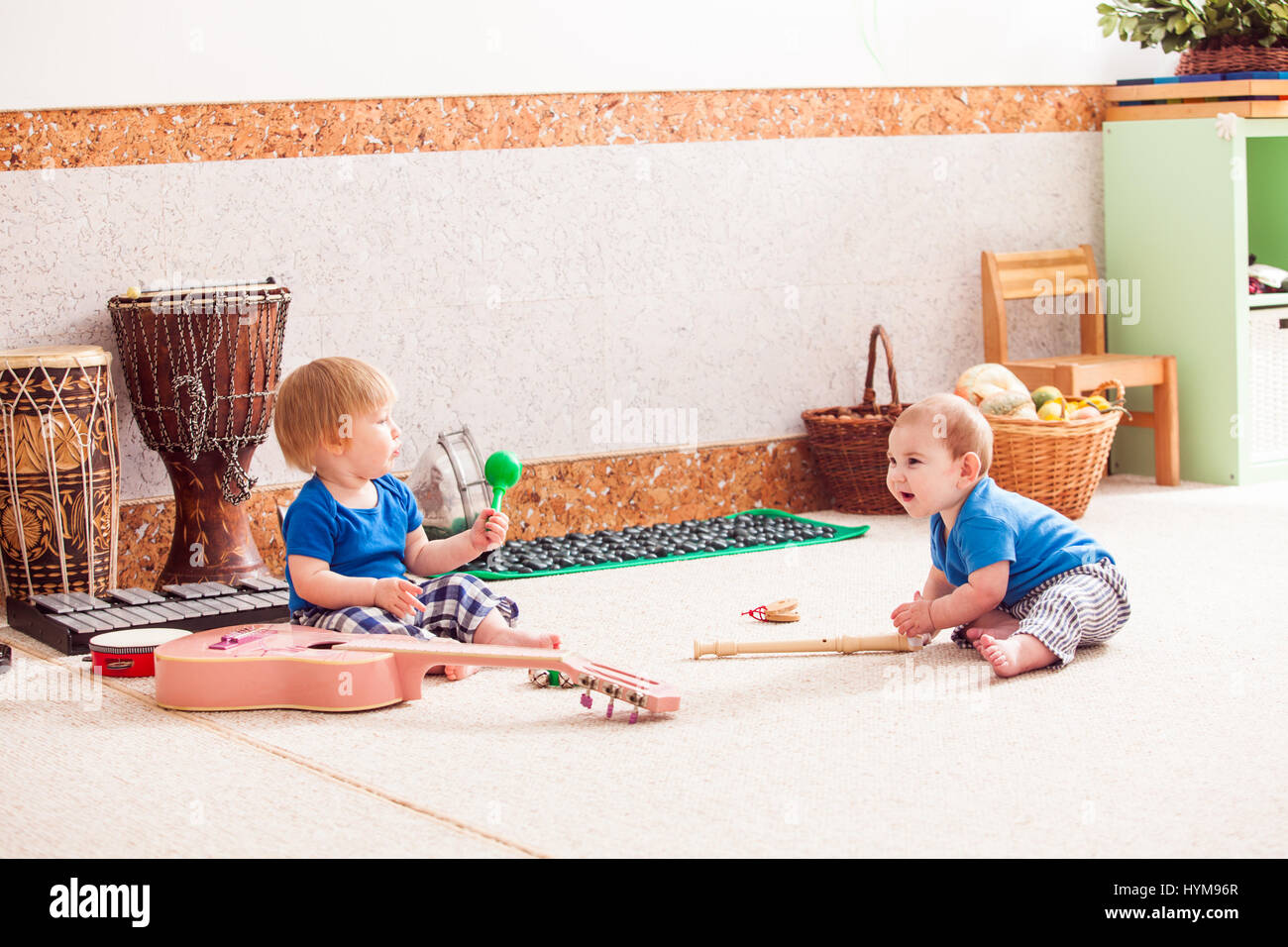 Boys with musical instruments Stock Photo - Alamy