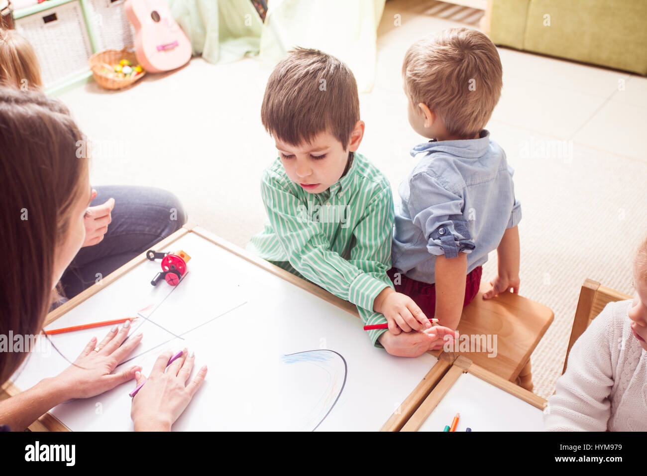 Preschoolers Learn Letters Stock Photo Alamy preschoolers-learn-letters-stock-photo-alamy