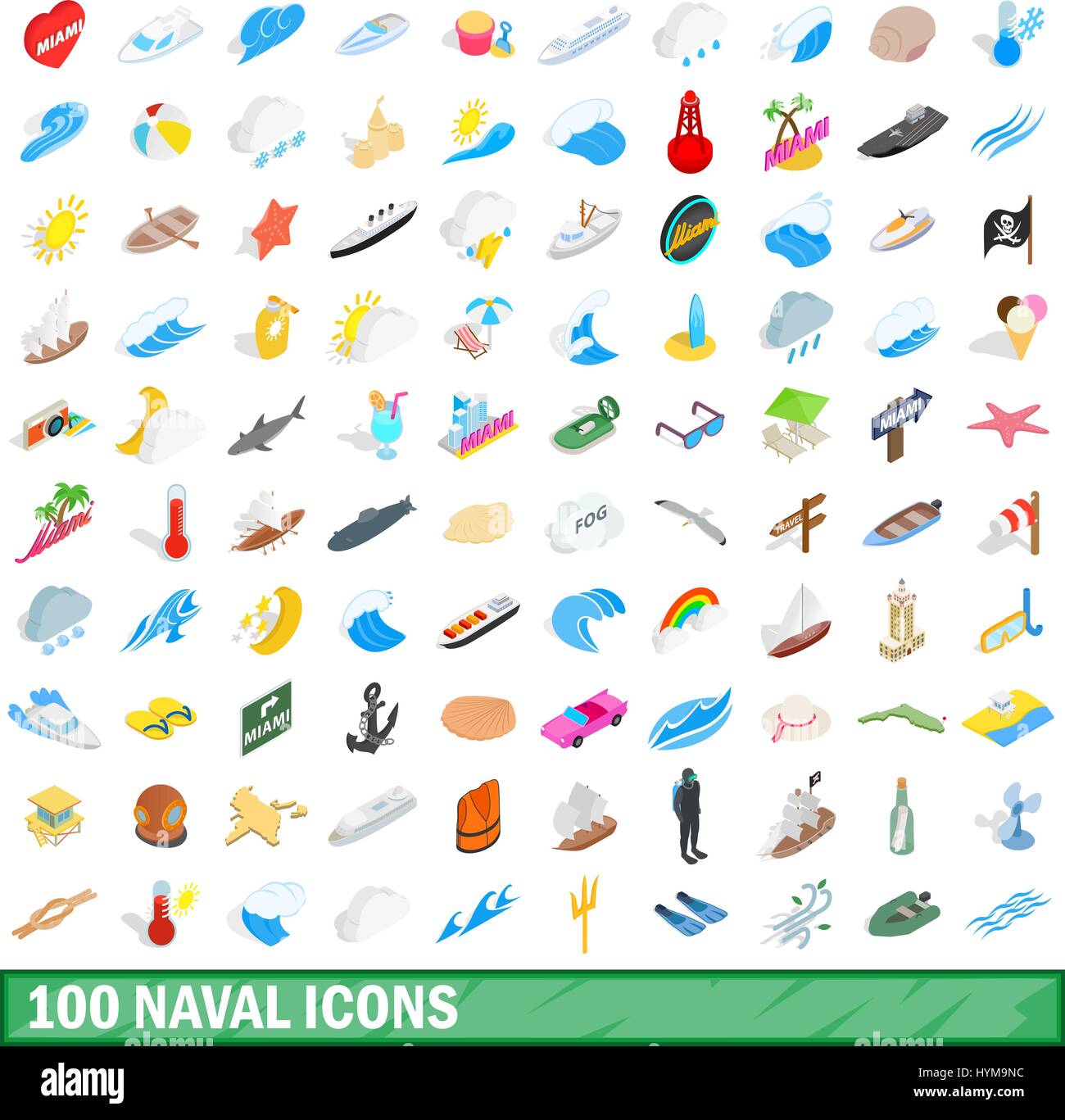 100 naval icons set, isometric 3d style Stock Vector Image & Art - Alamy