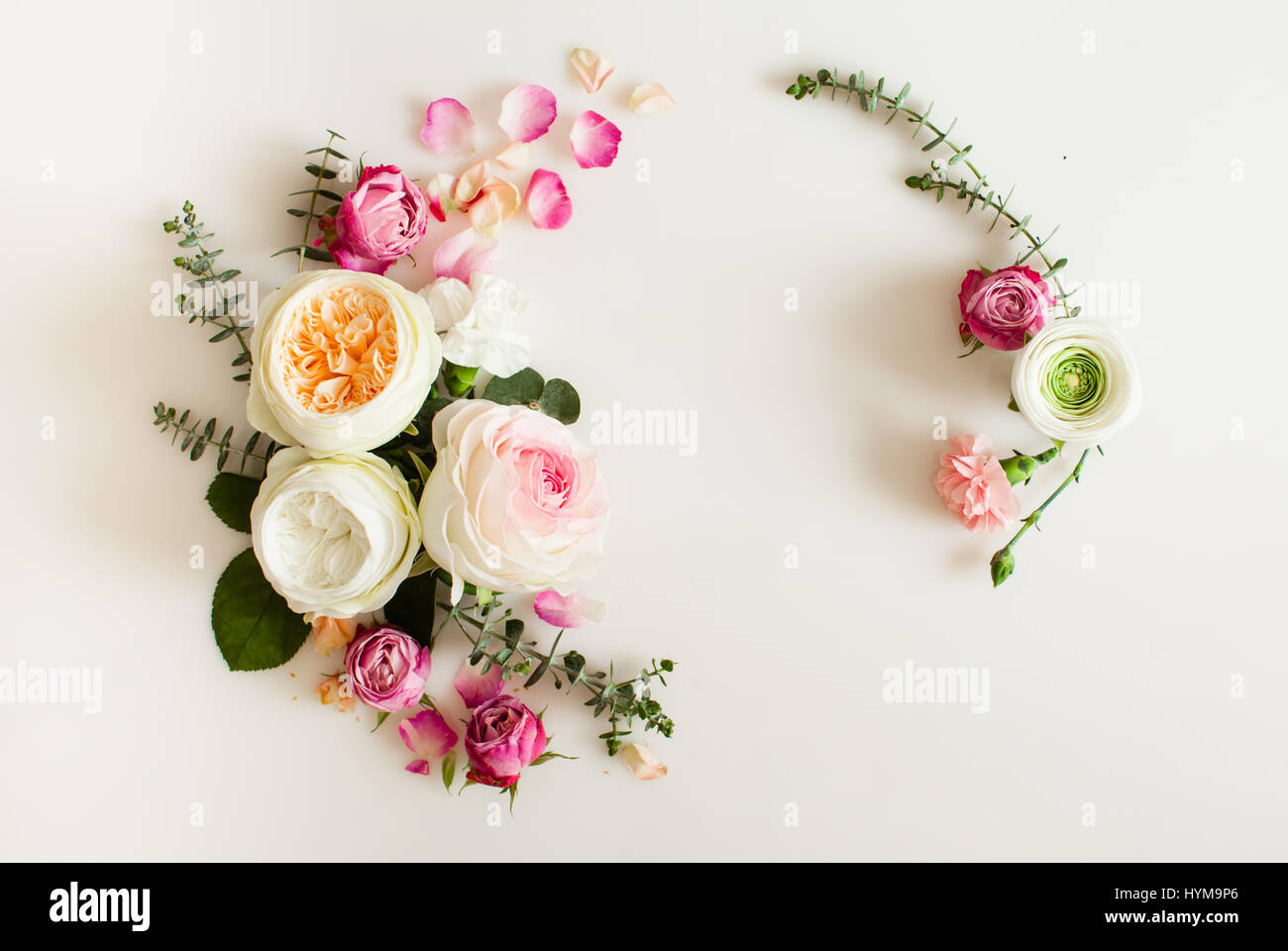 Floral wedding frame Stock Photo - Alamy