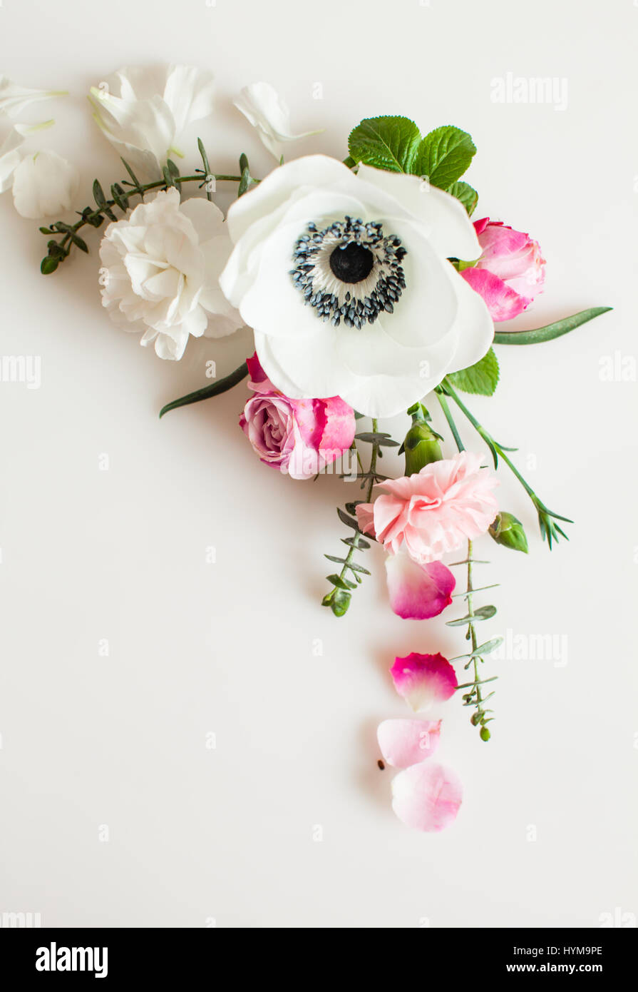 Floral wedding frame Stock Photo - Alamy