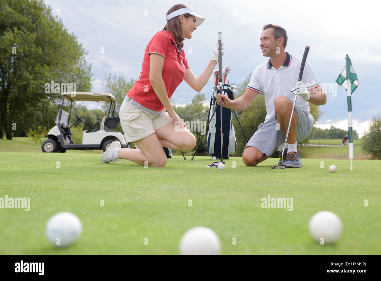 Sport golf crouching hi-res stock photography and images - Alamy