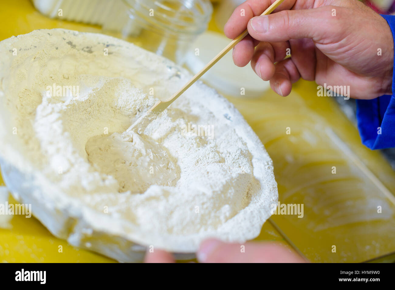 mixing with spatula Stock Photo - Alamy