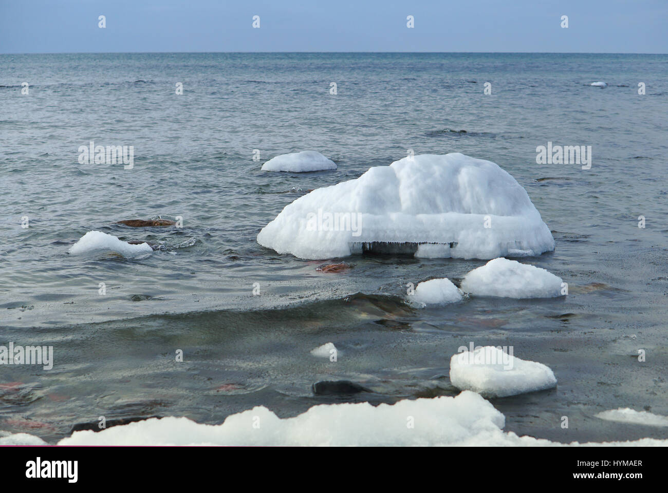 ice sea snow cold winter landscape travel baltic tourism Stock Photo ...