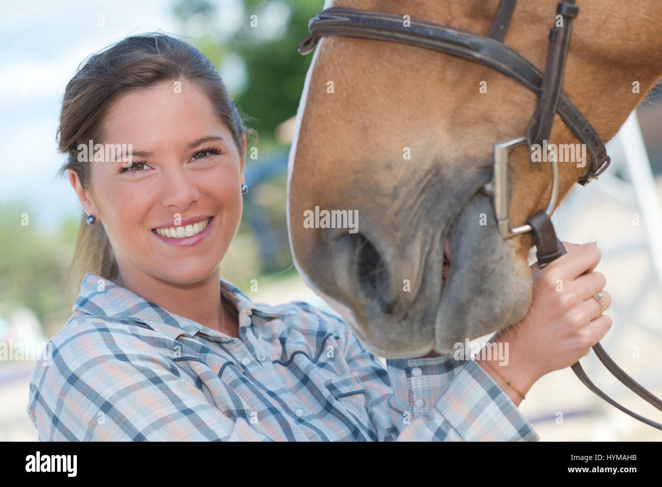 rider with horse Stock Photo - Alamy