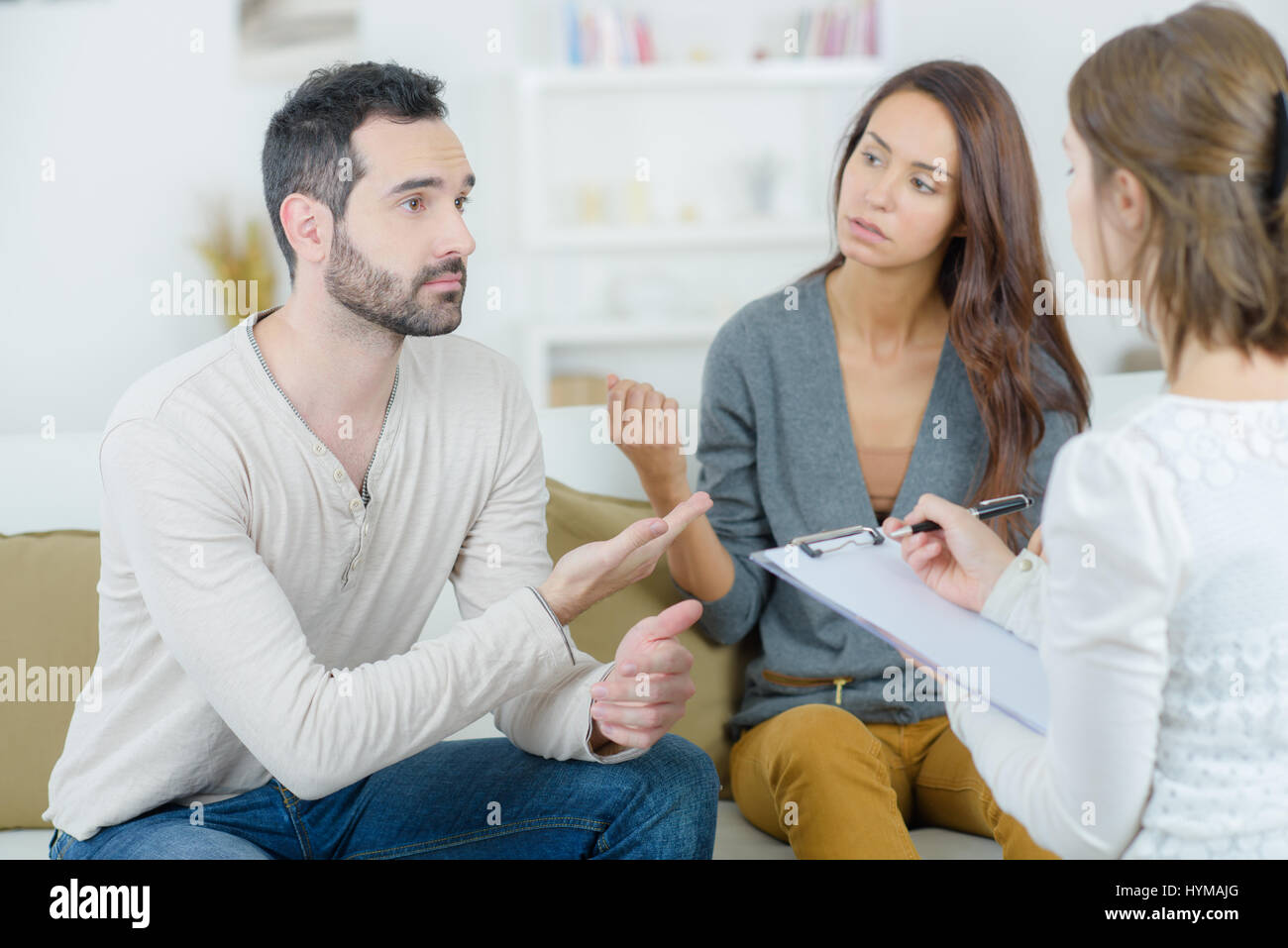 Couple in relationship therapy Stock Photo - Alamy