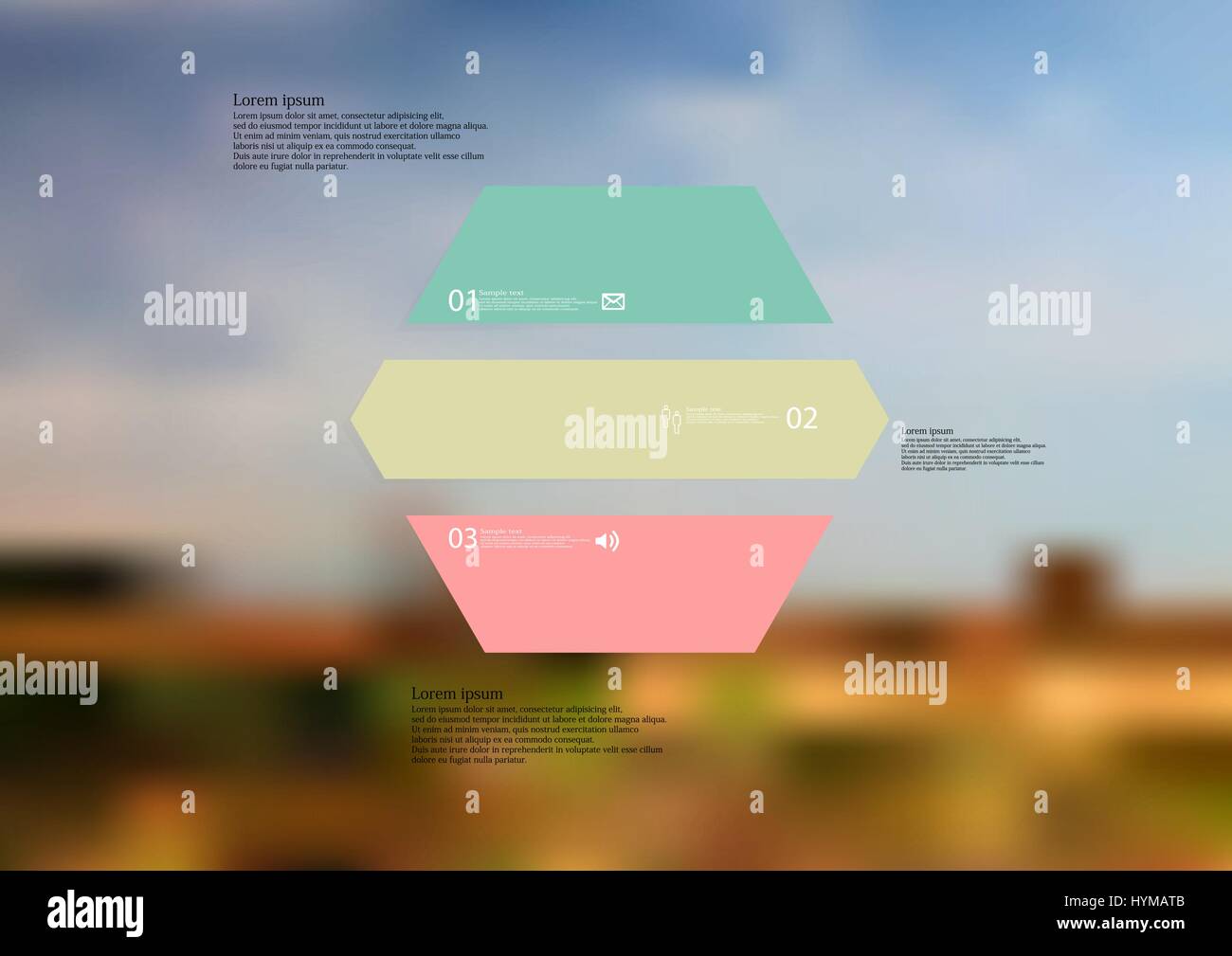 Illustration infographic template with motif of hexagon horizontally ...