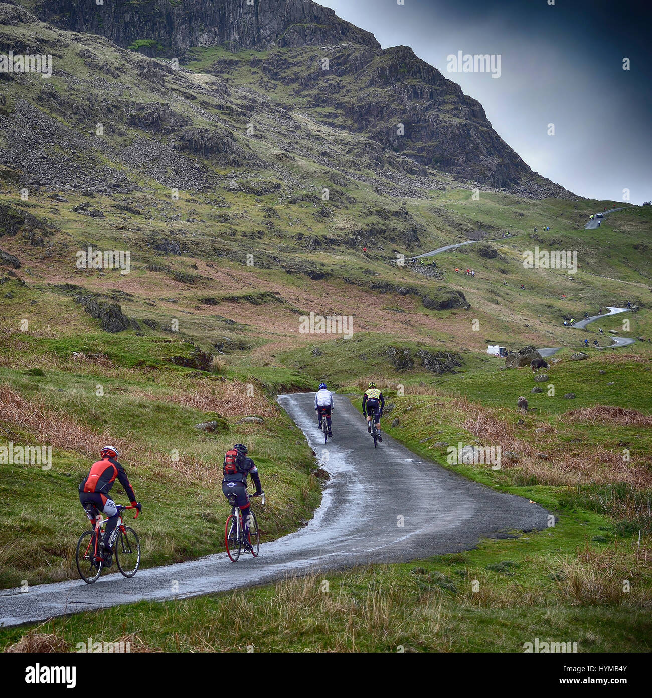 Hardknott pass bike hi-res stock photography and images - Alamy