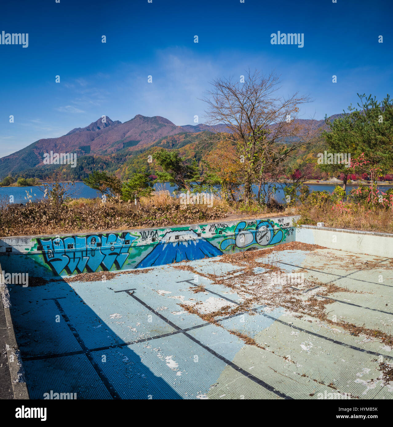 Disused swimming pool at Kawaguchi, Japan Stock Photo - Alamy
