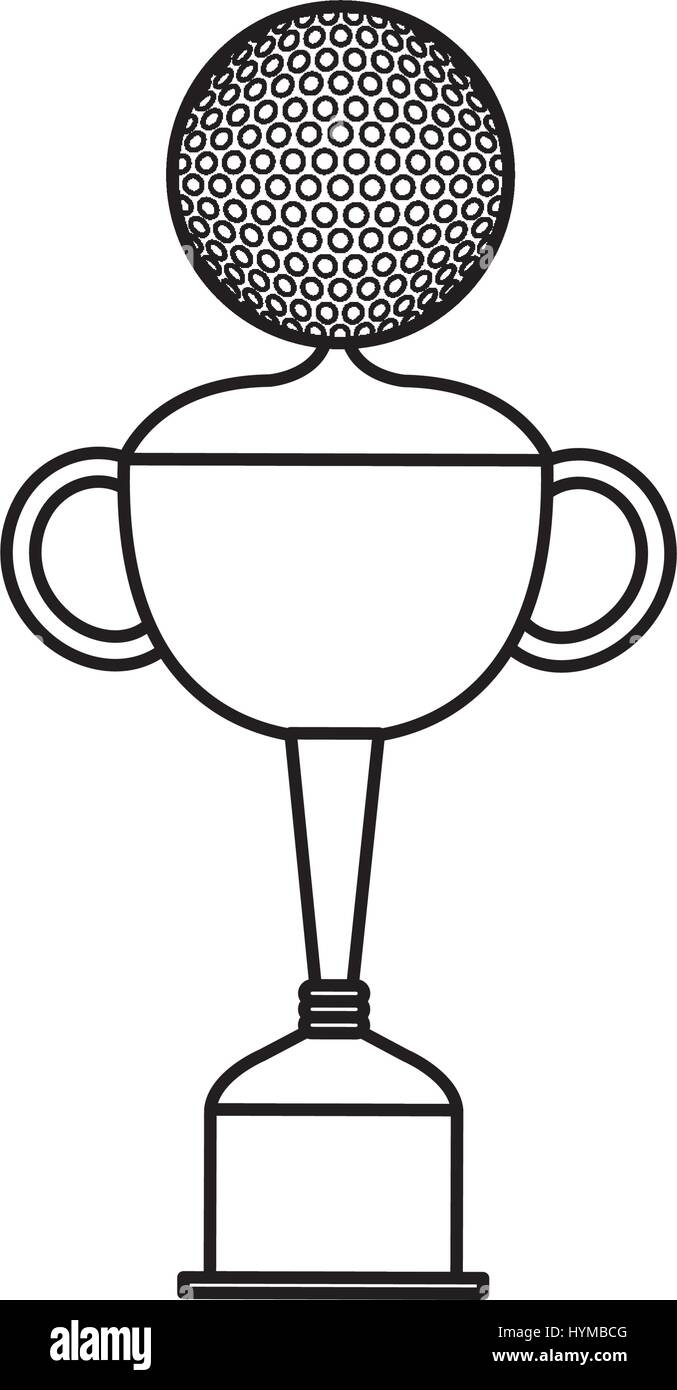 trophy golf isolated icon vector illustration design Stock Vector Image ...