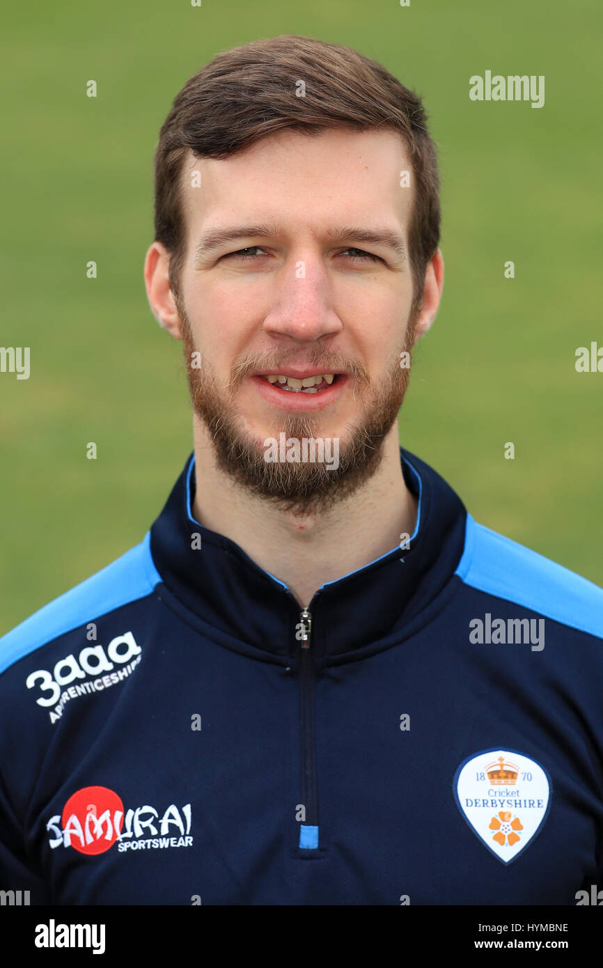 Derbyshire psychologist Andy Hooton during the media day at The County ...