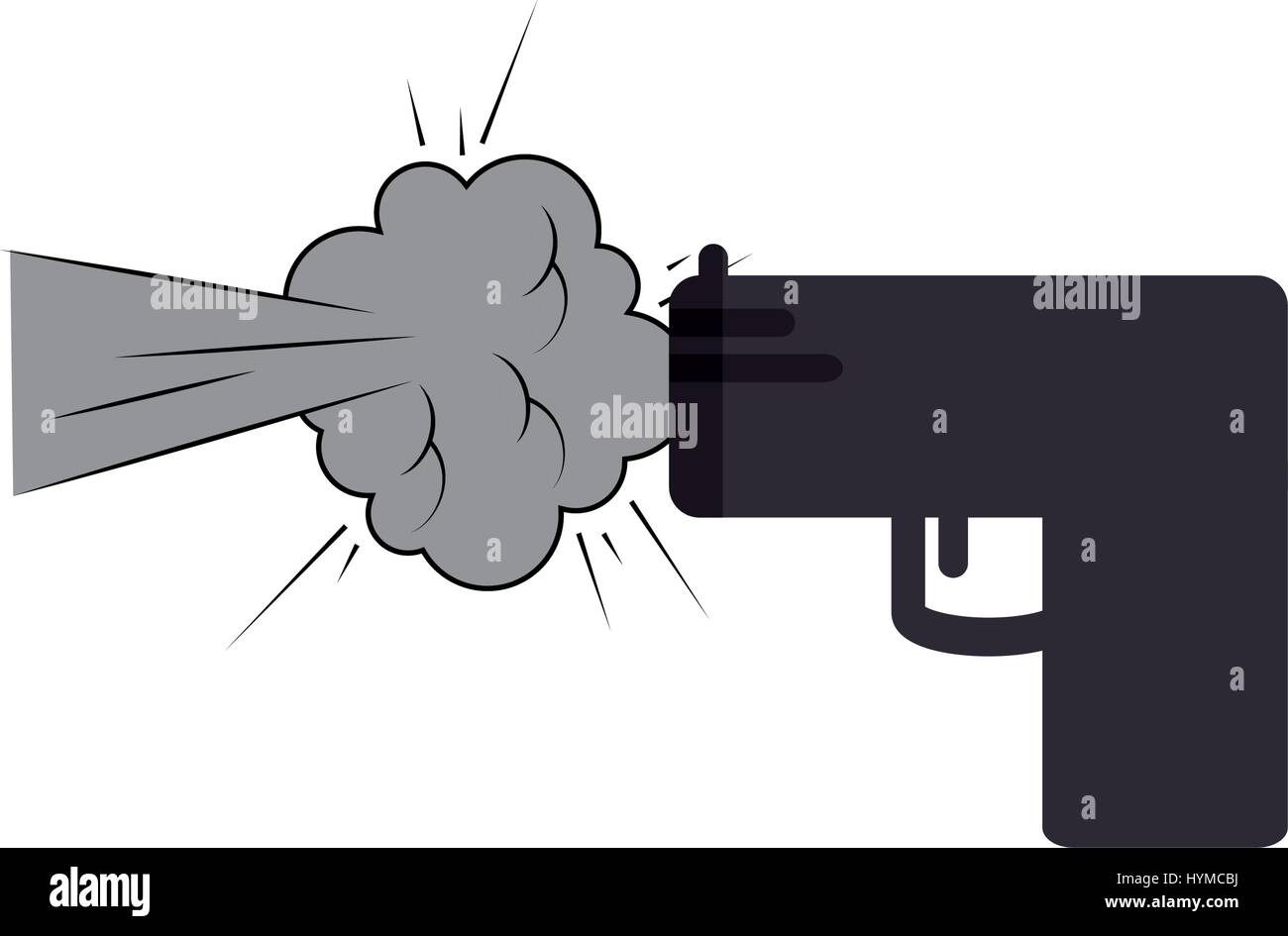gun shoot comic art icon vector illustration design Stock Vector Image ...