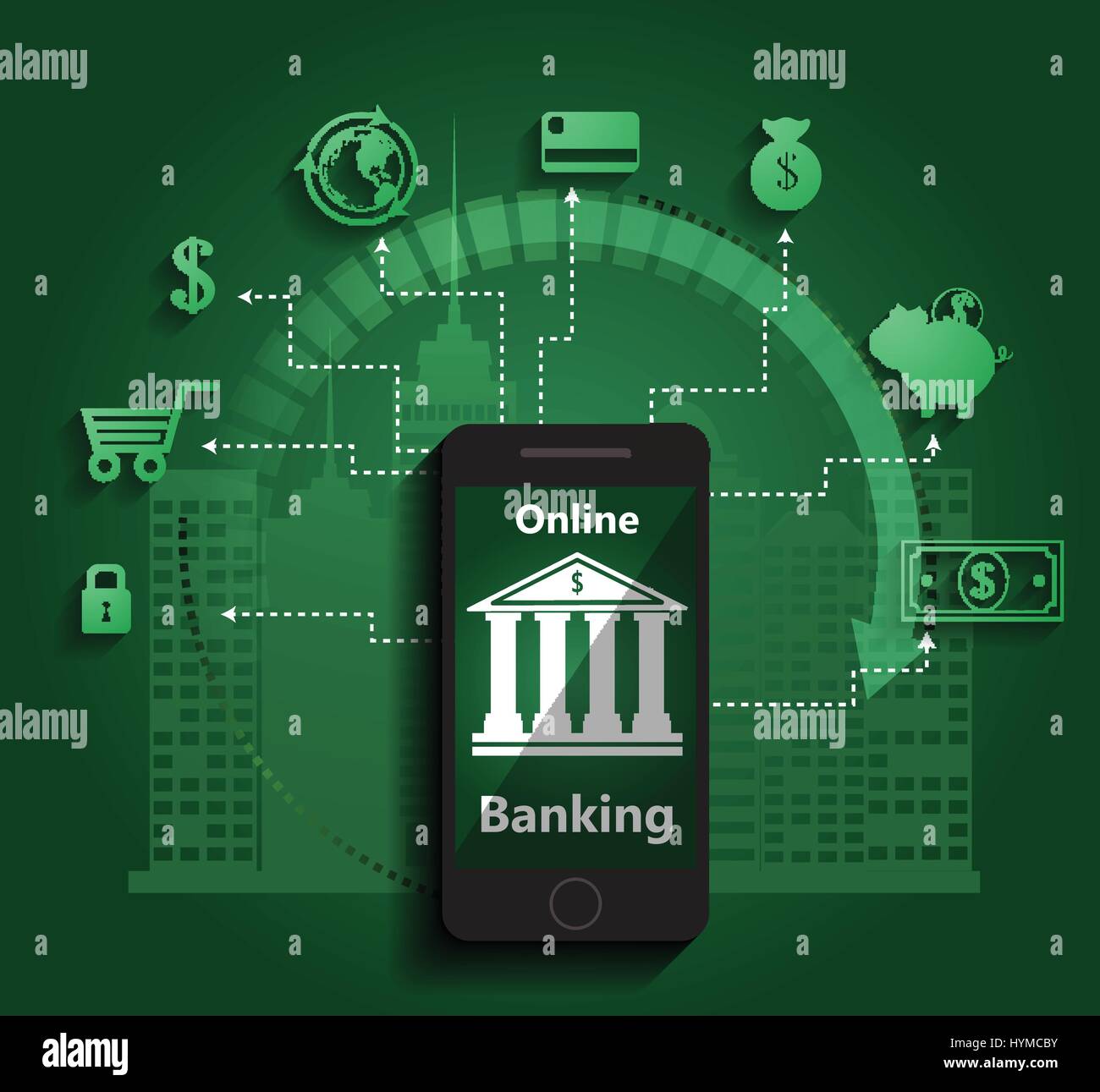 Concept for mobile banking and online payment Stock Vector Image & Art - Alamy
