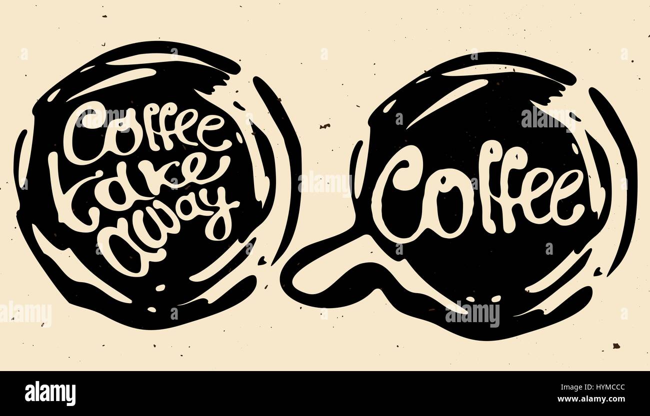 Coffee hand draw illustration with light texture Stock Vector Image ...