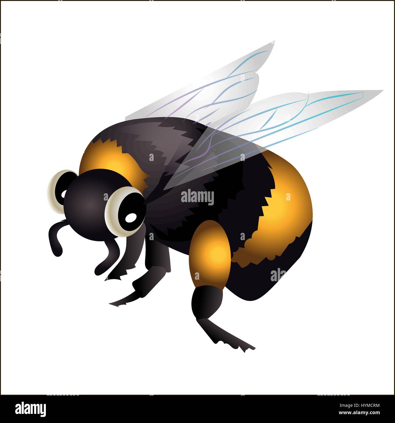 bumblebee in flight. Cartoon bumblebee Stock Vector Image & Art - Alamy