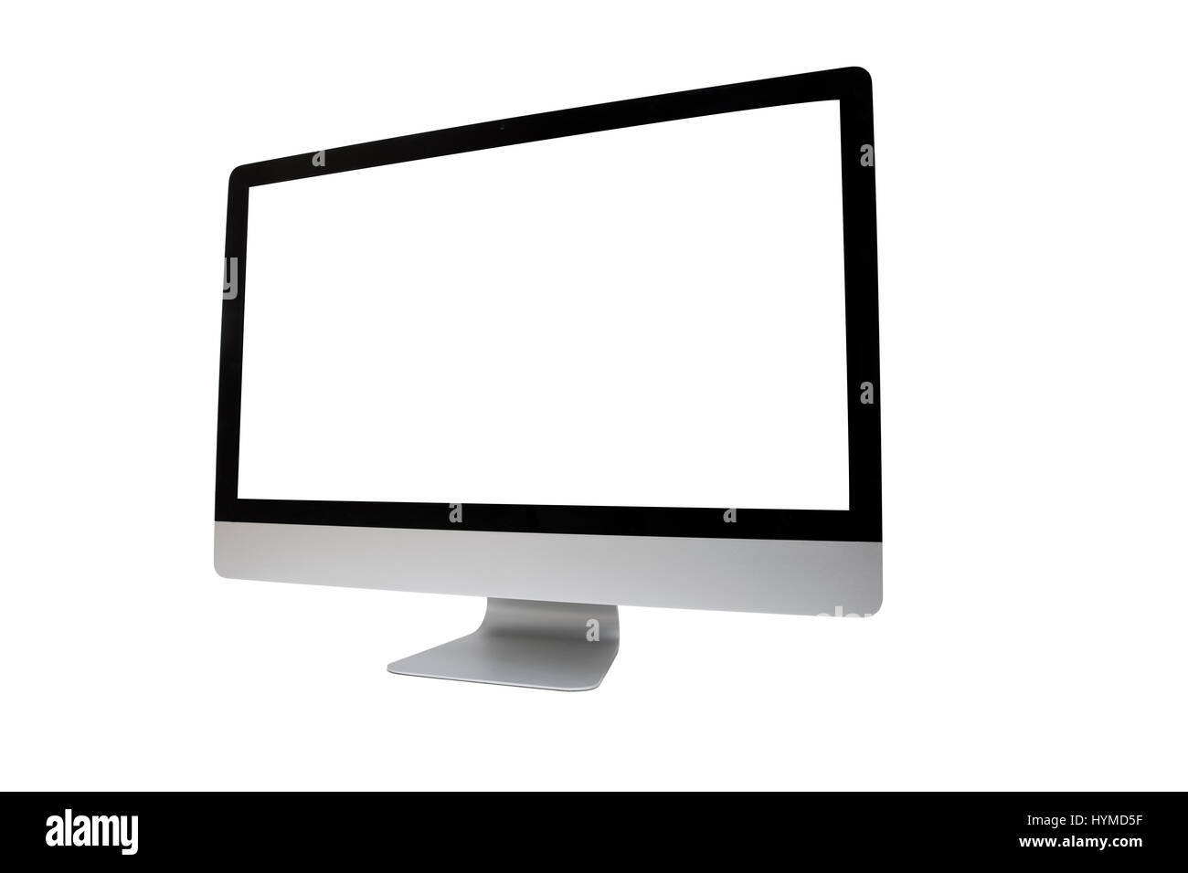 Computer monitors with blank white screen Isolated on white background ...