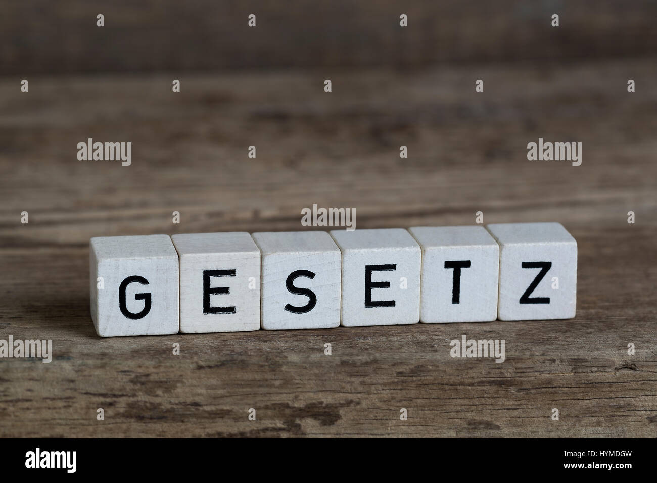 German word law, written in cubes on a wooden background Stock Photo ...