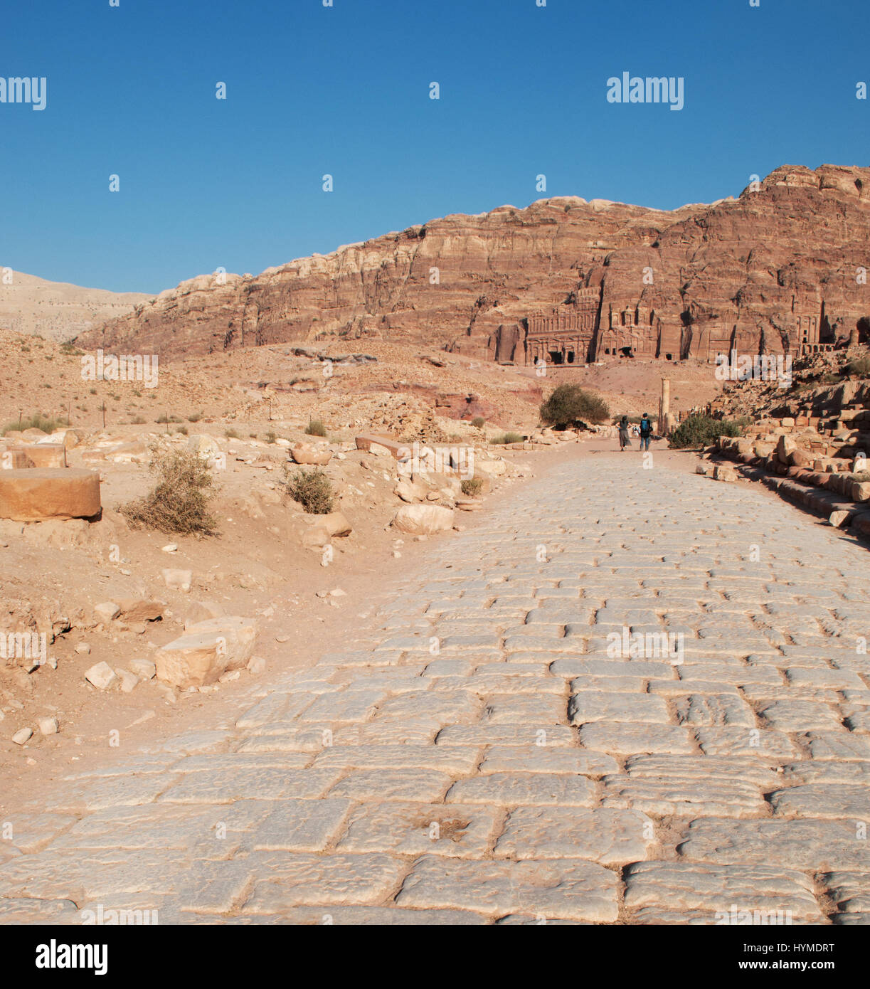 Petra, Jordan: Kings Wall with the Royal Tombs, funerary structures ...