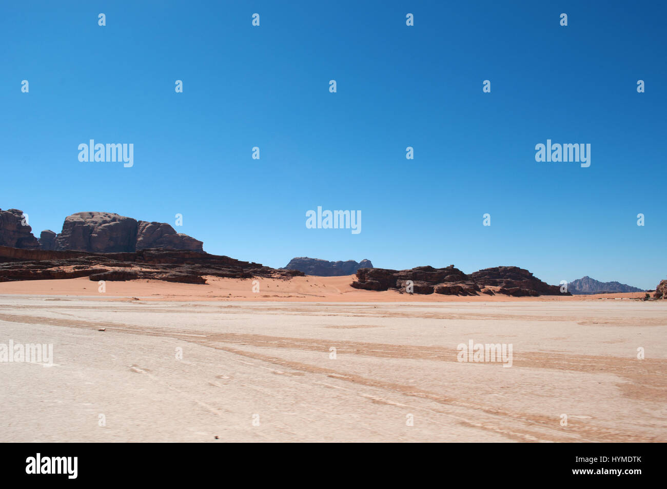 Jordanian landscape and desert of Wadi Rum, Valley of the Moon, a ...