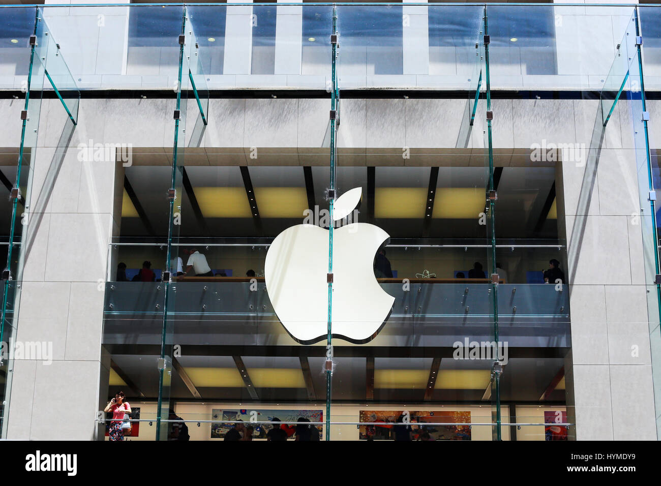 SYDNEY, AUSTRALIA - JANUARY 23, 2017: Detail from Apple shop in Sidney ...