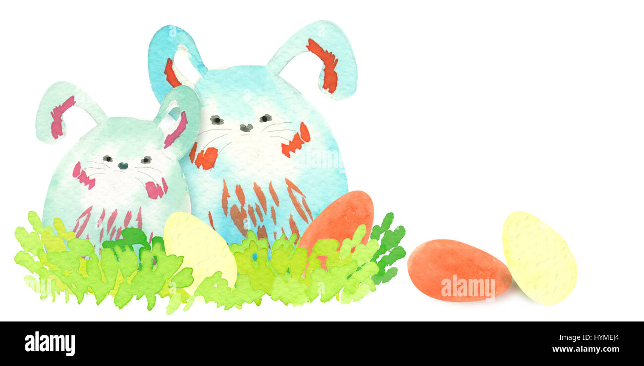 Watercolor cute animals Cut Out Stock Images & Pictures - Alamy