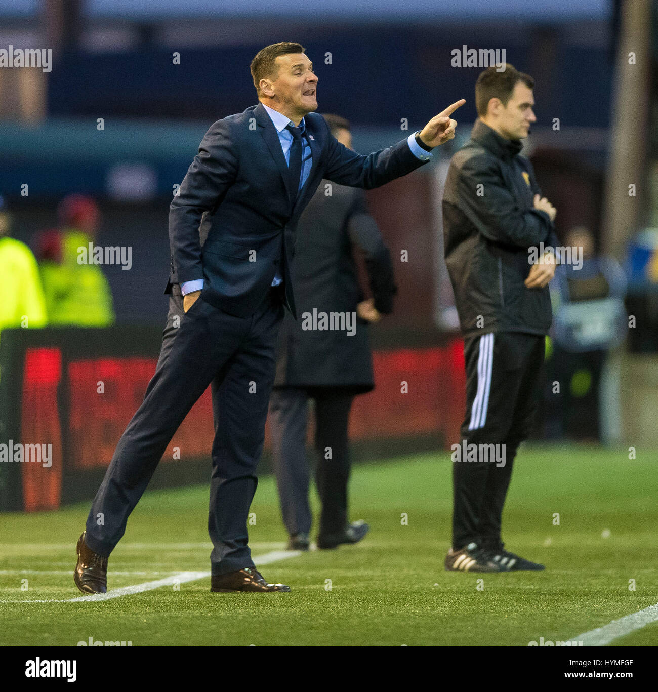 Kilmarnock Manager Lee McCulloch during the Ladbrokes Scottish ...