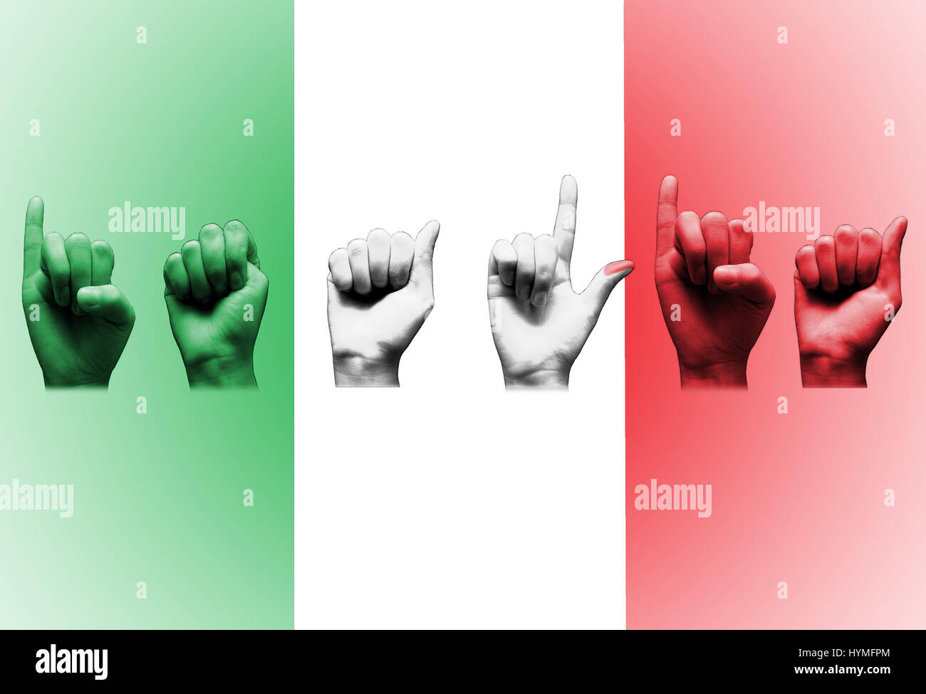 Italian hand signal hi-res stock photography and images - Alamy