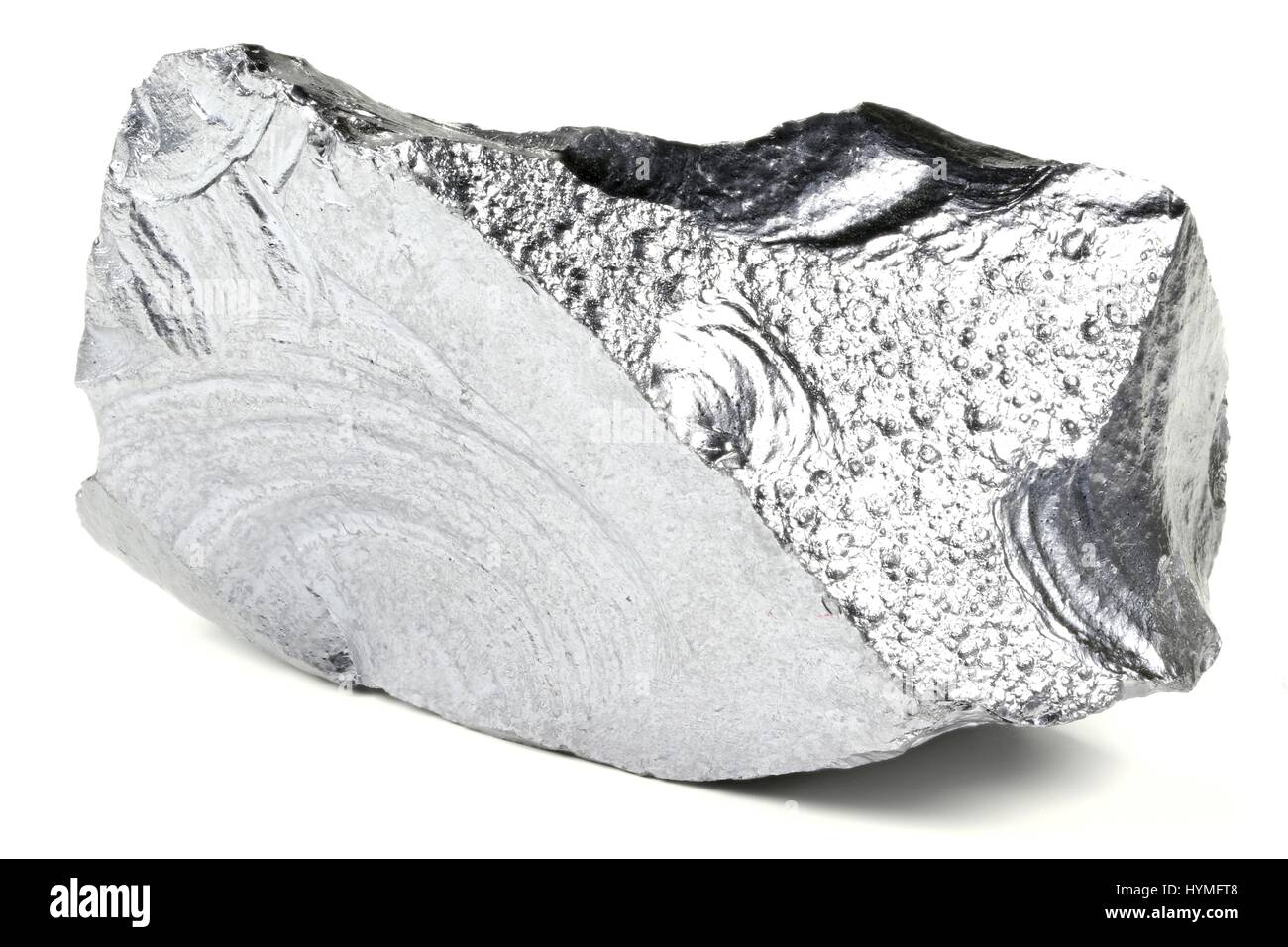 very pure silicon from Freiberg/ Germany isolated on white background ...