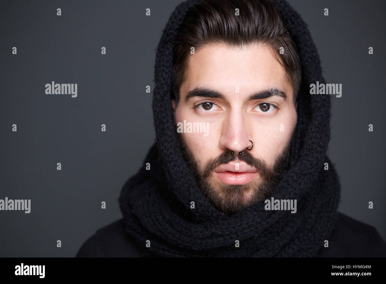 Man covering face scarf hi-res stock photography and images - Alamy