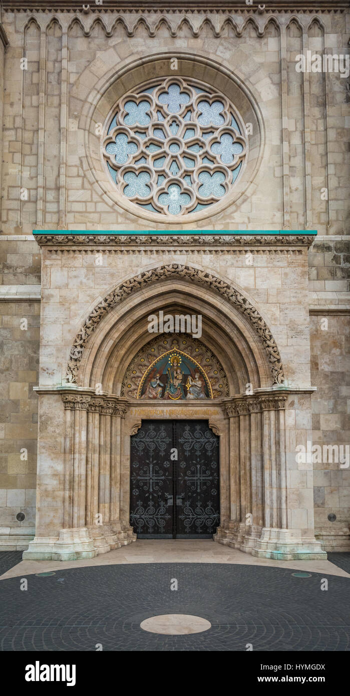 Matthias Church main entrance, Budapest, Hungary Stock Photo - Alamy