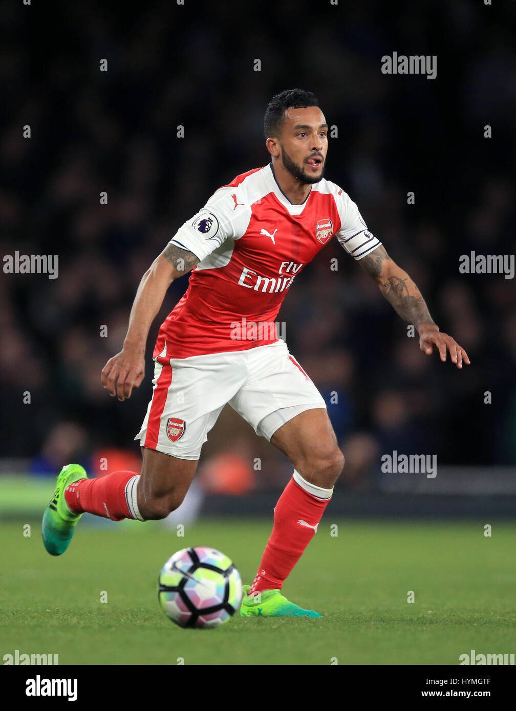 Arsenal's Theo Walcott during the Premier League match at the Emirates ...