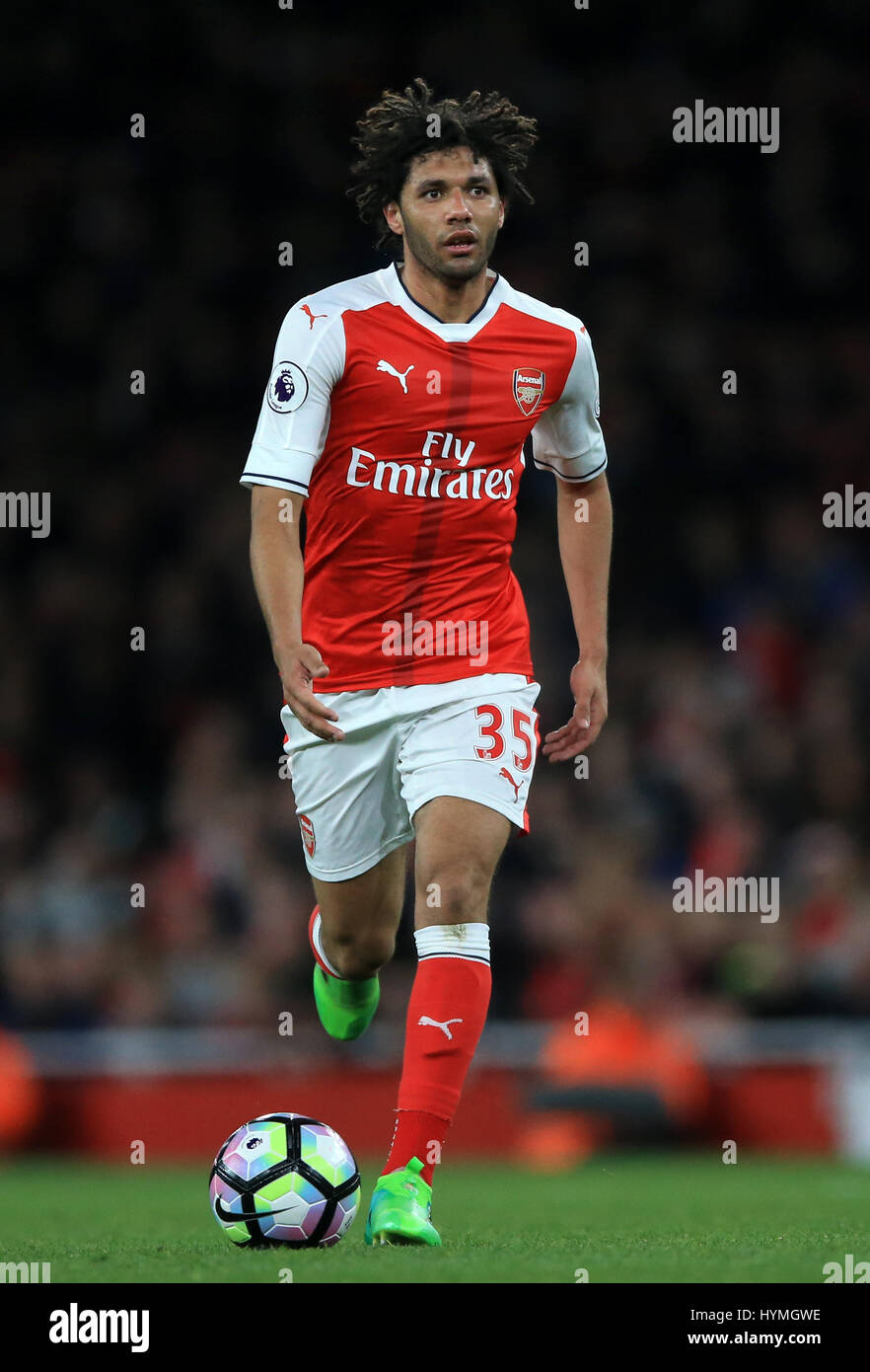 Arsenal's Mohamed Elneny during the Premier League match at the ...