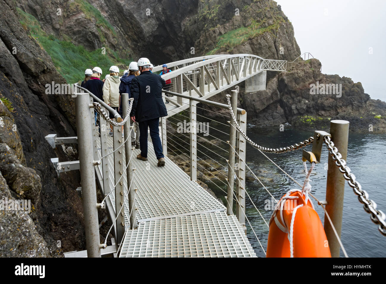 The Gobbins Cliff Path, near Islandmagee, County Antrim, Northern ...