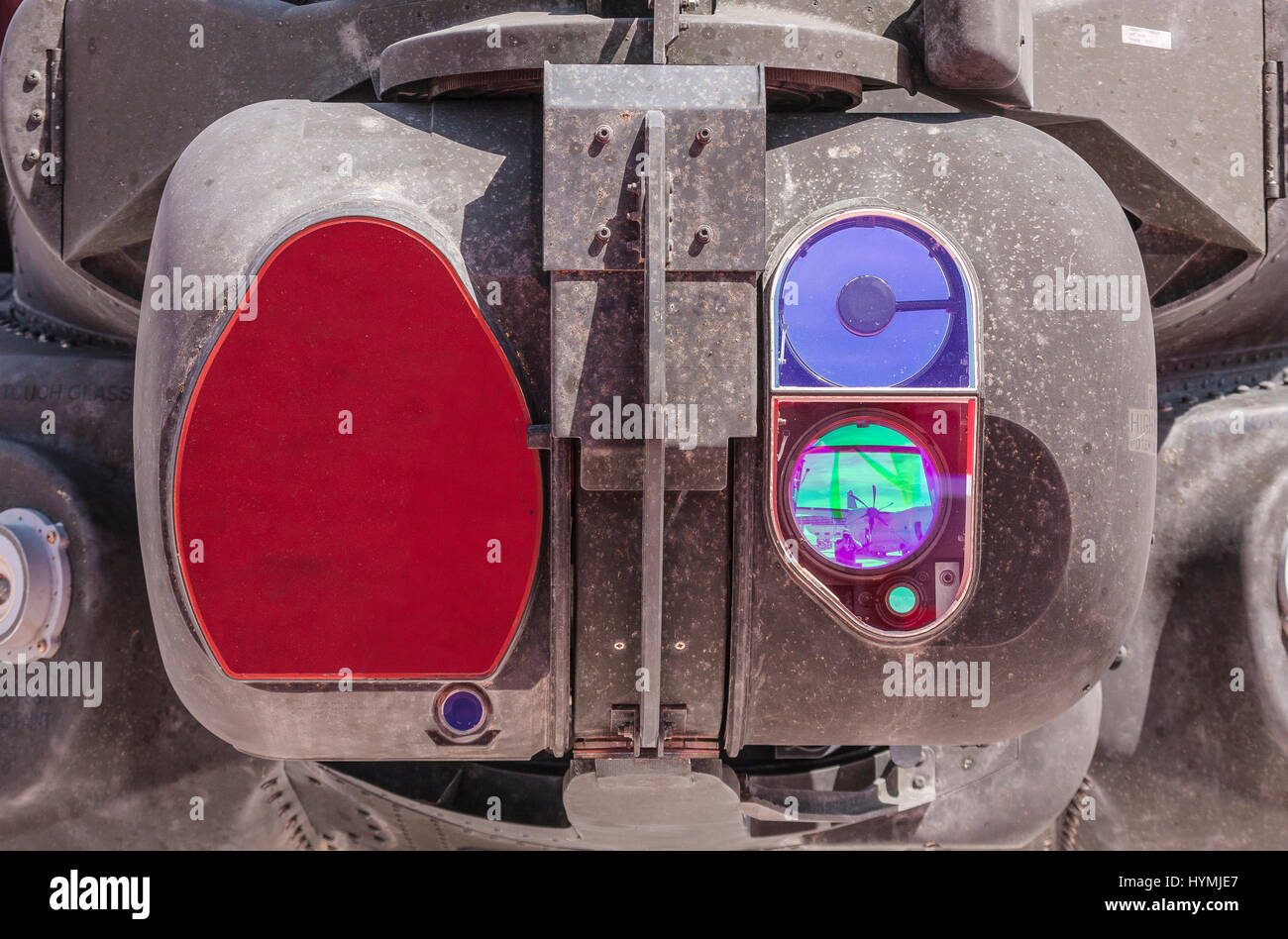 Close of Boeing, Augusta Westland AH64 Apache Longbow nose turret Stock ...