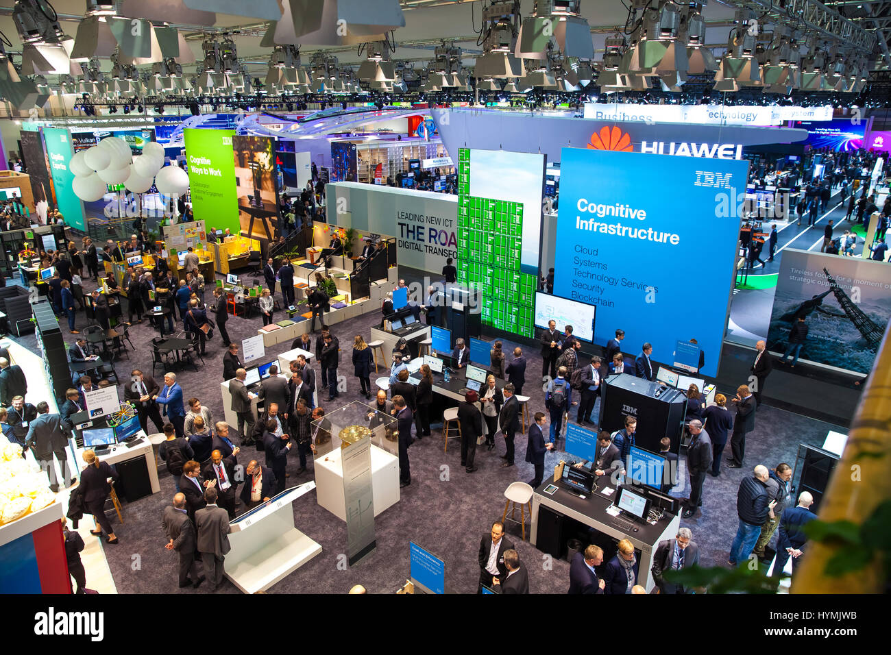 Visitors on exhibition Cebit 2017 in Hannover Messe, Germany Stock Photo - Alamy