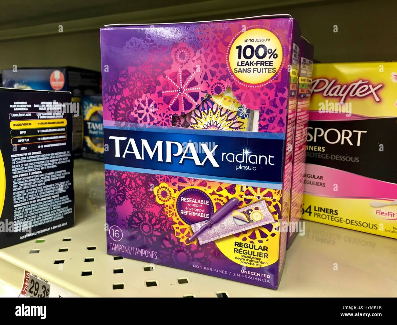 Tampax pearl tampons hi-res stock photography and images - Alamy