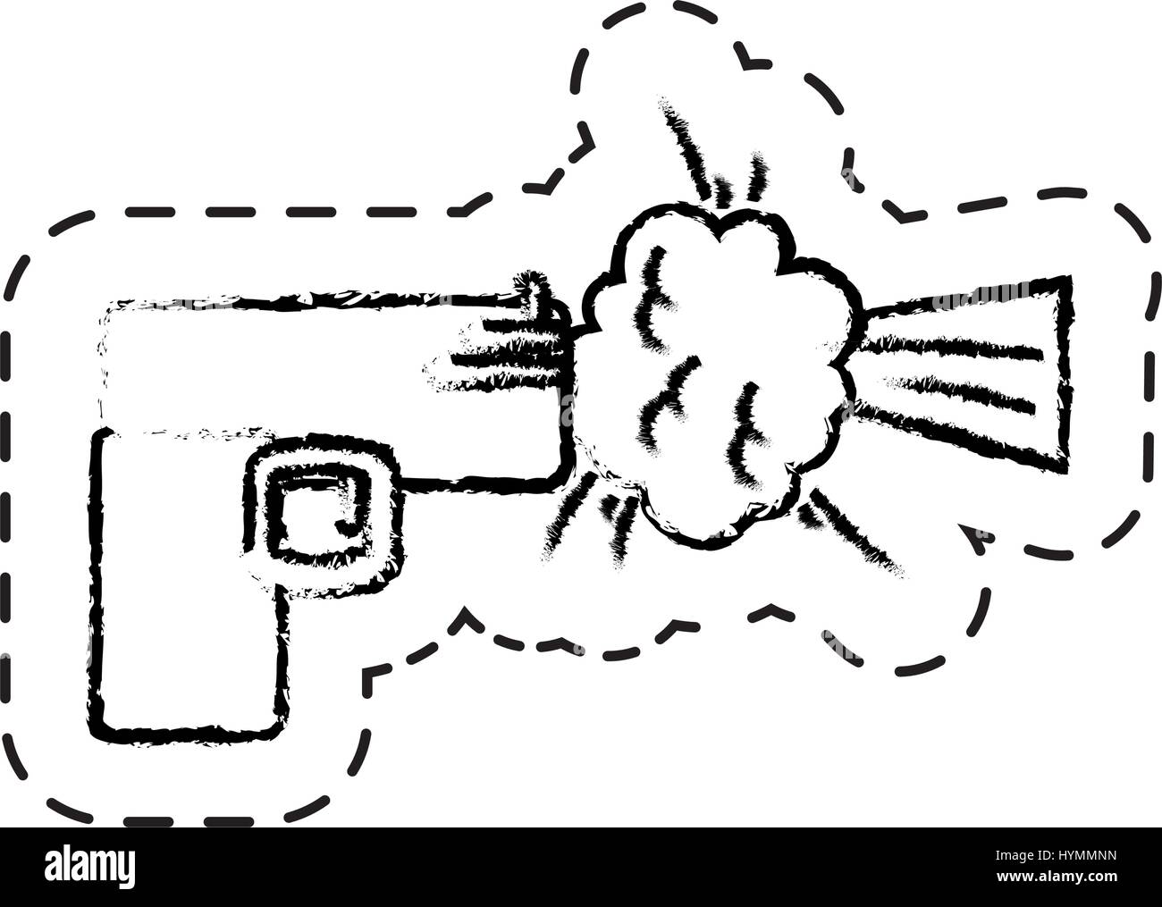 gun shoot comic art icon vector illustration design Stock Vector Image ...