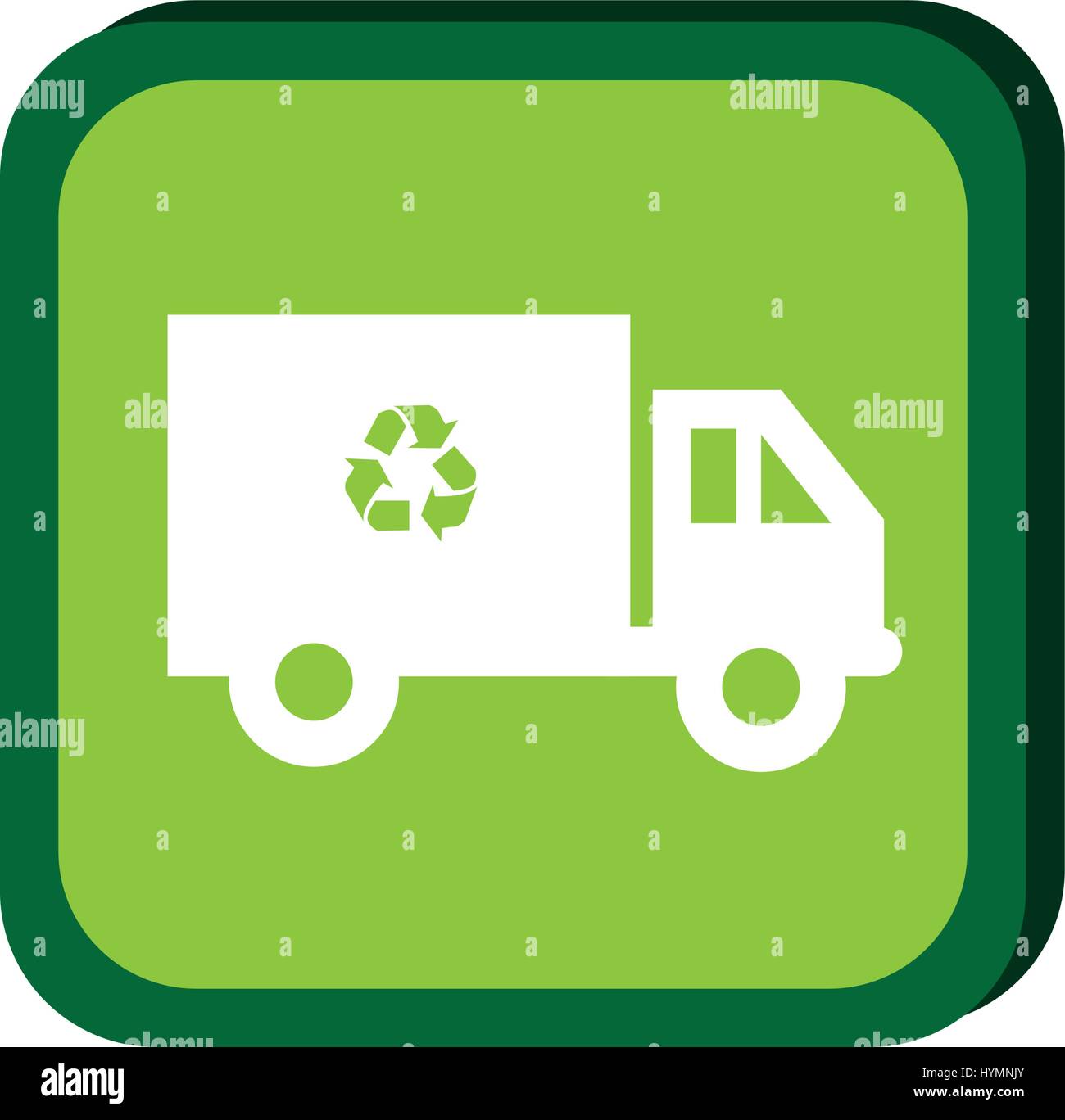 Green frame recycling truck hi-res stock photography and images - Alamy
