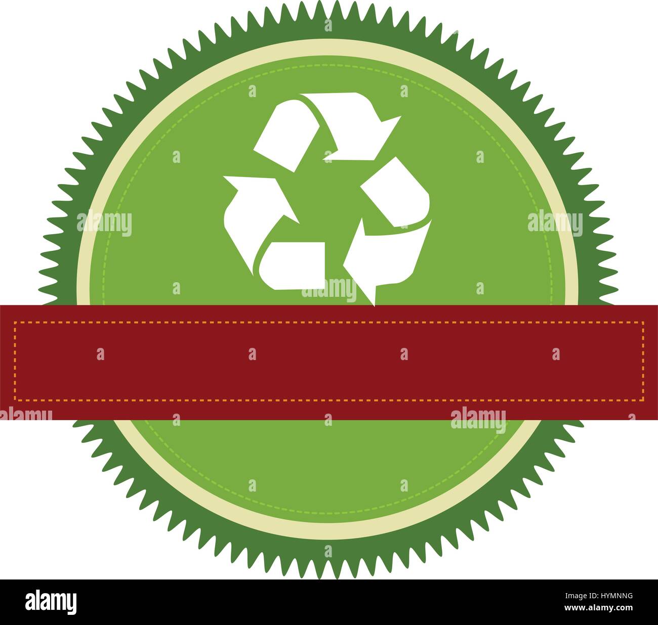 colorful circular frame with recycling symbol and label vector ...
