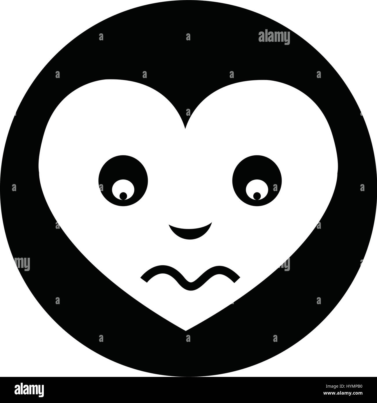 Heart Face Emotion Icon Stock Vector Image & Art - Alamy