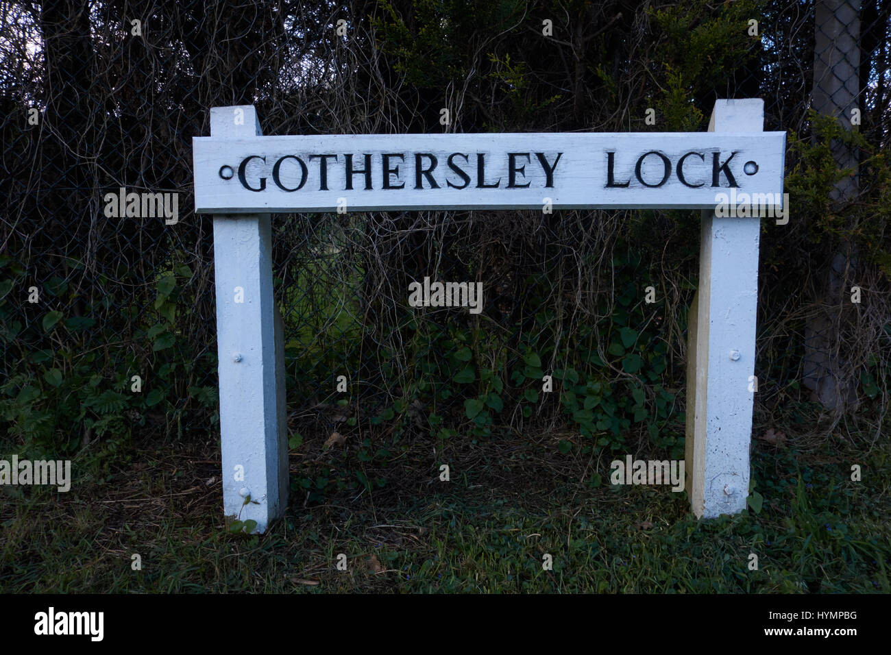 Sign at Gothersley on the Staffordshire & Worcestershire Canal UK Stock ...