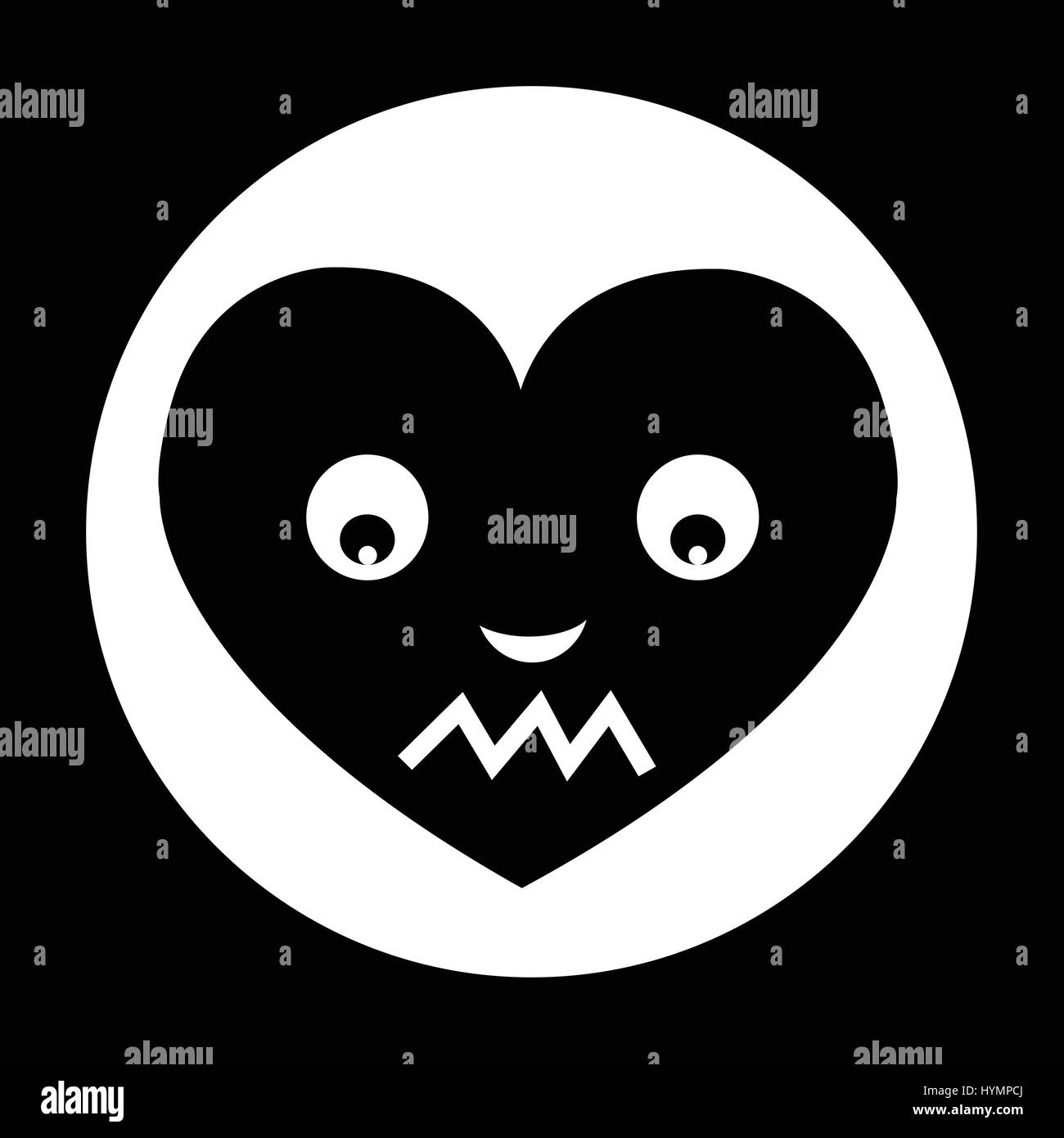 Heart Face Emotion Icon Stock Vector Image & Art - Alamy