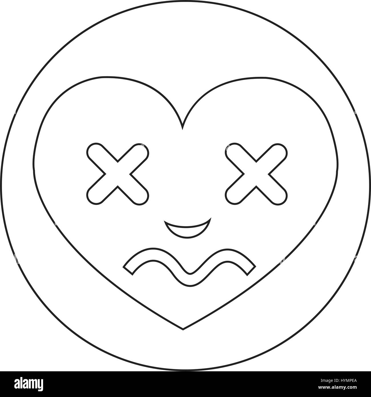 Heart Face Emotion Icon Stock Vector Image & Art - Alamy