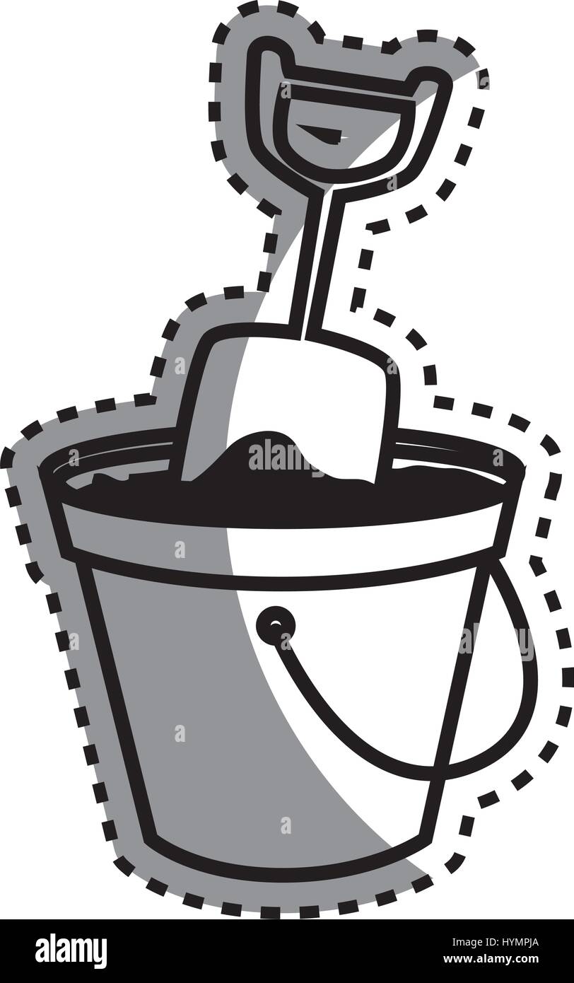 sand bucket isolated icon vector illustration design Stock Vector Image ...