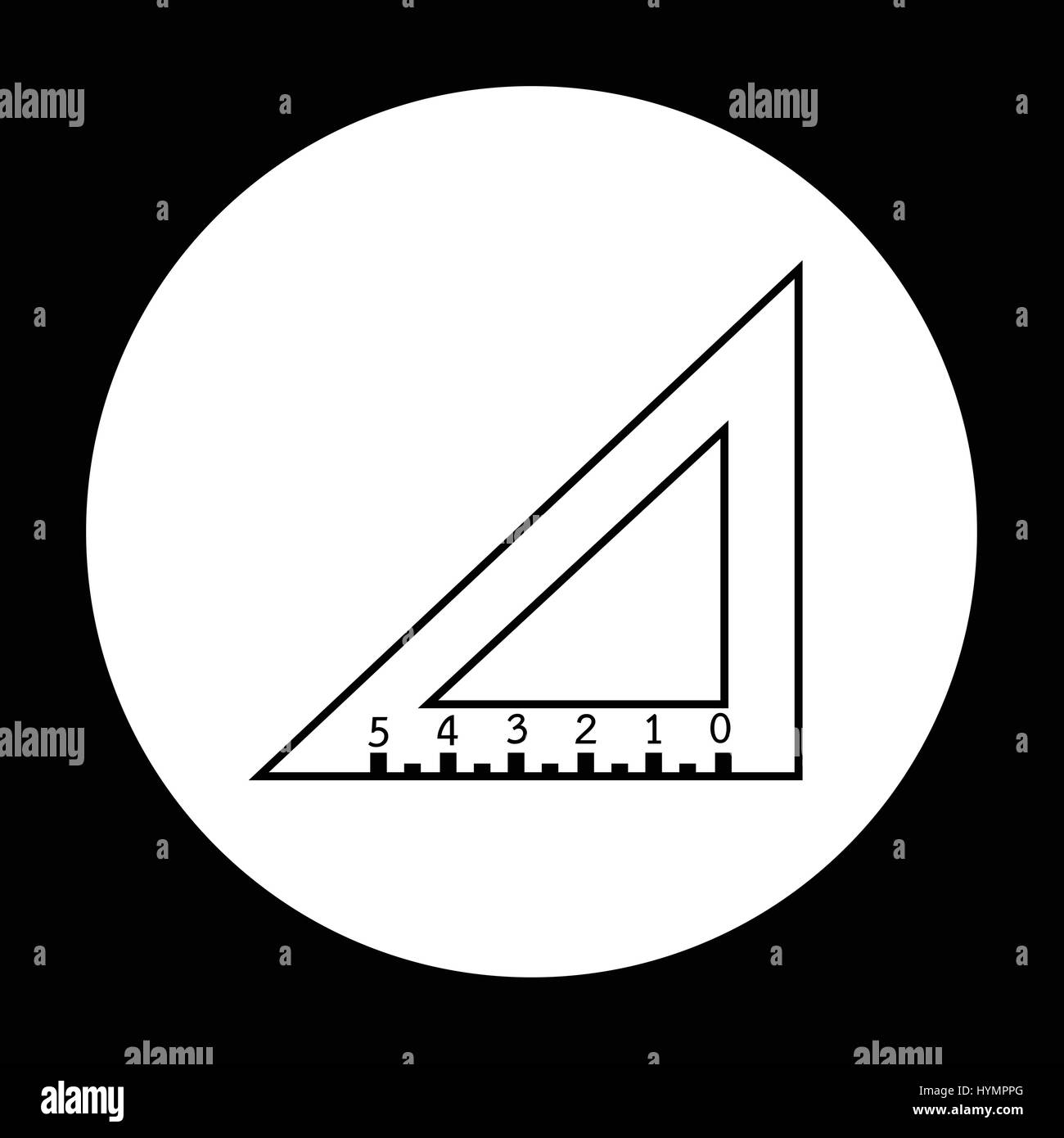 triangle ruler icon Stock Vector Image & Art - Alamy