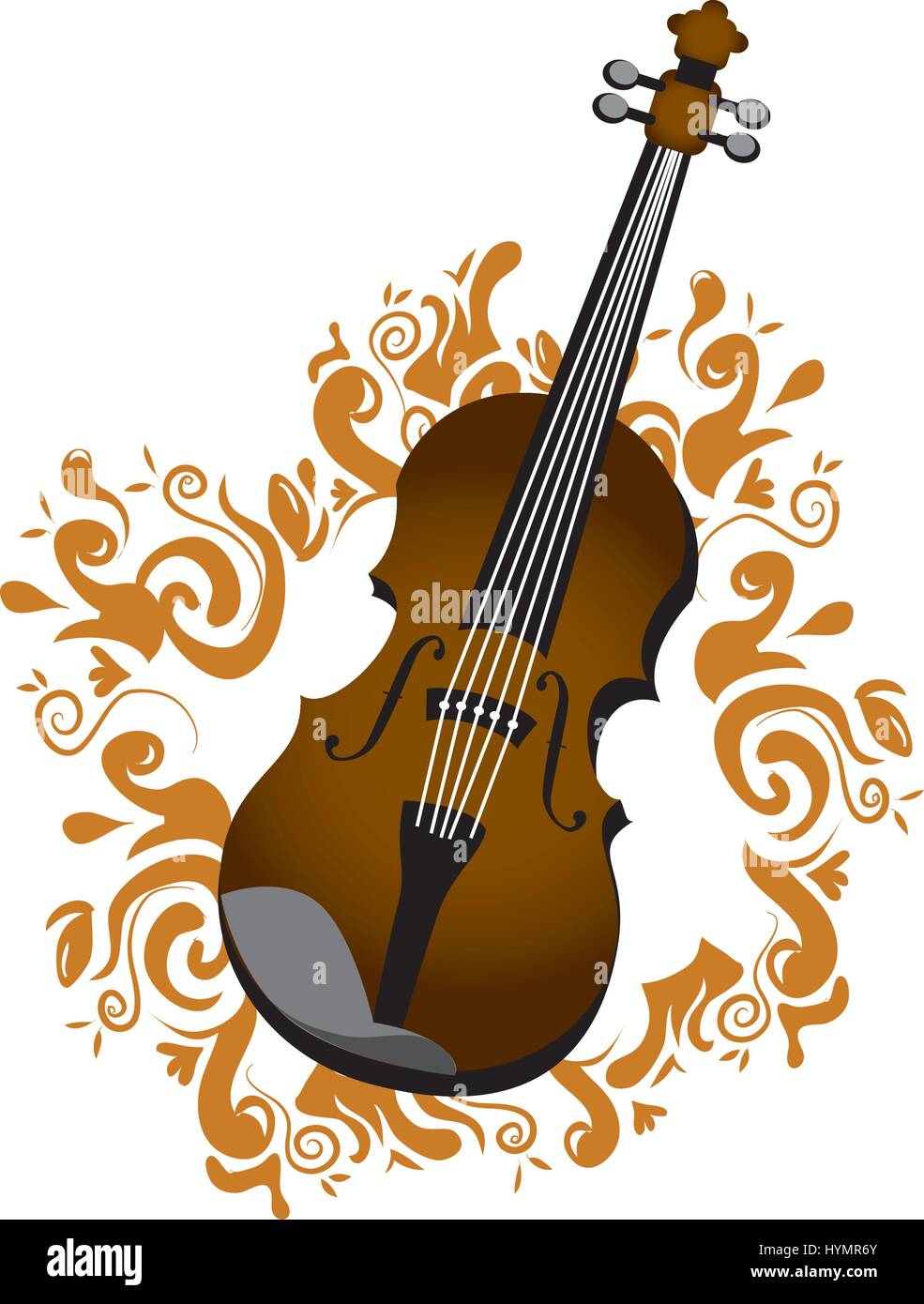 chello with musical notes vector illustration design Stock Vector Image ...