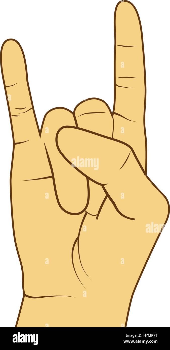 hand rock star symbol icon vector illustration design Stock Vector ...