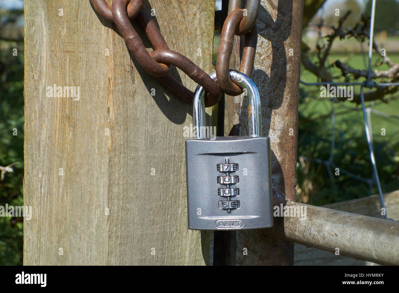 Padlock On Gate High Resolution Stock Photography and Images - Alamy